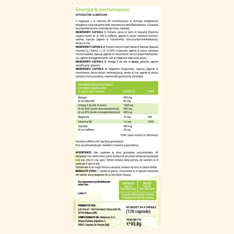 Integratore Energetico per lo Sport: Energia e Performance | Lab Evo